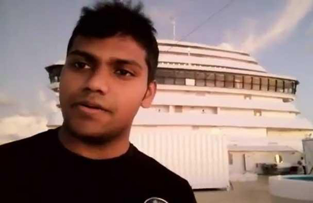 මැග්නිෆිකා නැවේ සිටි තරුණයා බූස්සේ නිරෝධායනයේ